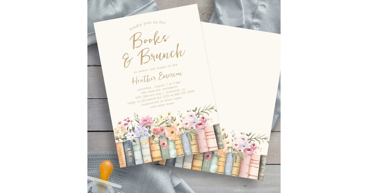 Library Baby Shower Invitation | Zazzle