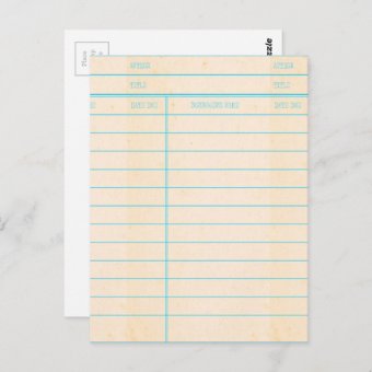 Library Book Date Due Card | Zazzle