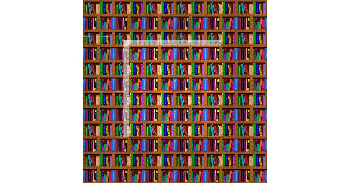 Library Book Shelf Pattern for Readers Fabric | Zazzle