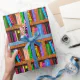 Library Book Shelf Pattern for Readers Wrapping Paper | Zazzle