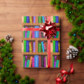 Library Book Shelf Pattern for Readers Wrapping Paper | Zazzle