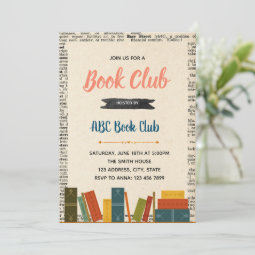 Library book theme party invitation | Zazzle