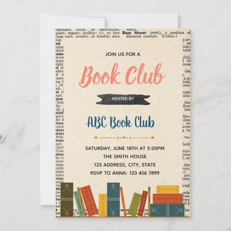 Library book theme party invitation | Zazzle