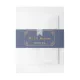 Library Book Wedding Cutlery Band Navy Invitation Belly Band | Zazzle