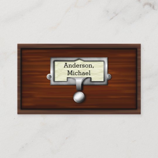 Library Books Catalog Writer Author Librarian Wood Business Card ...