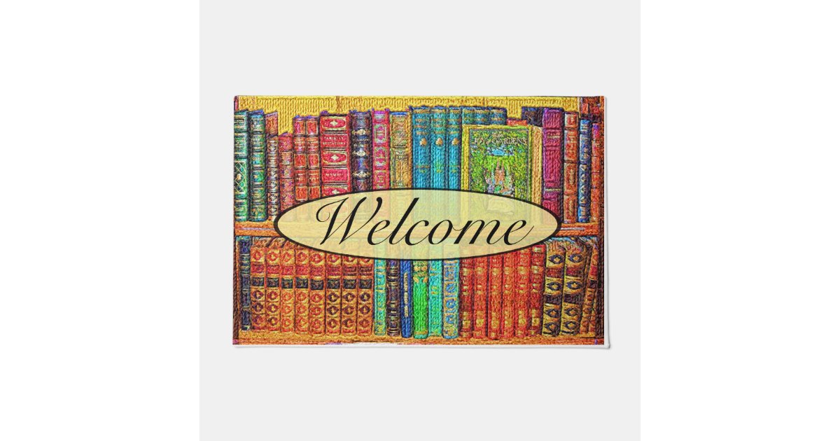 Library Books Doormat | Zazzle