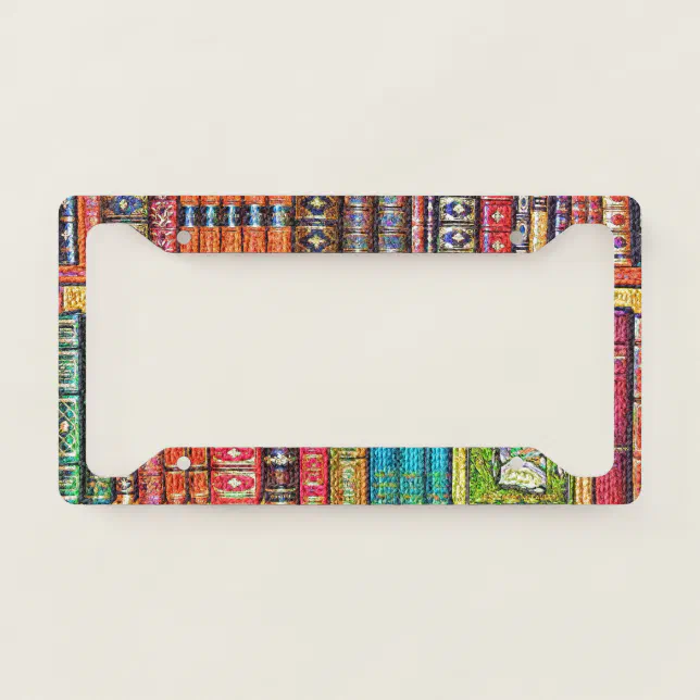 Library Books License Plate Frame | Zazzle