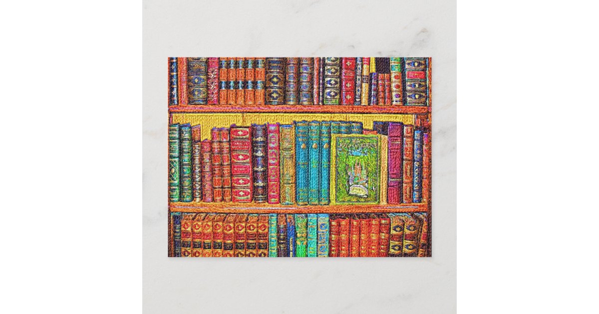 Library Books Postcard | Zazzle