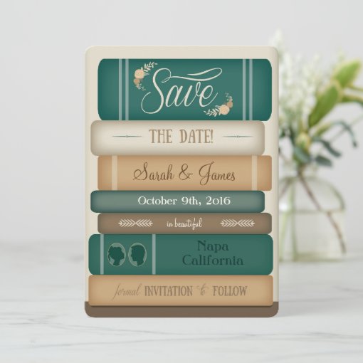 Library Books Save the Date | Zazzle