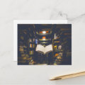 Library Books Shelves Open Book Read Postcard | Zazzle