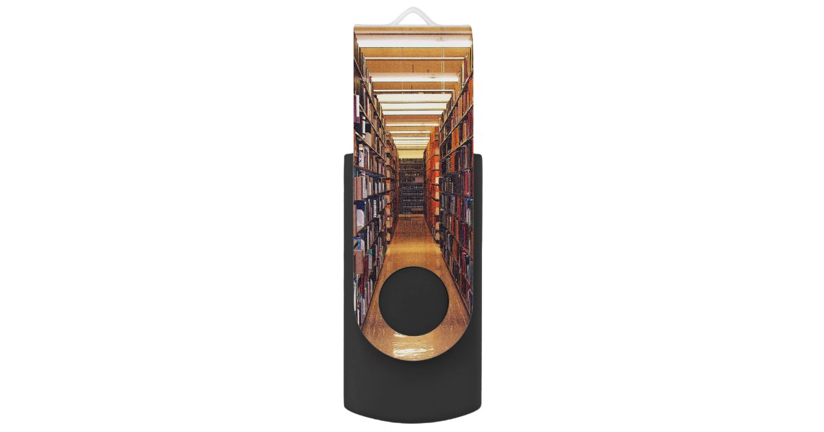 Library Books Swivel USB 2.0 Flash Drive | Zazzle