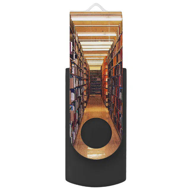 Library Books Swivel USB 2.0 Flash Drive | Zazzle