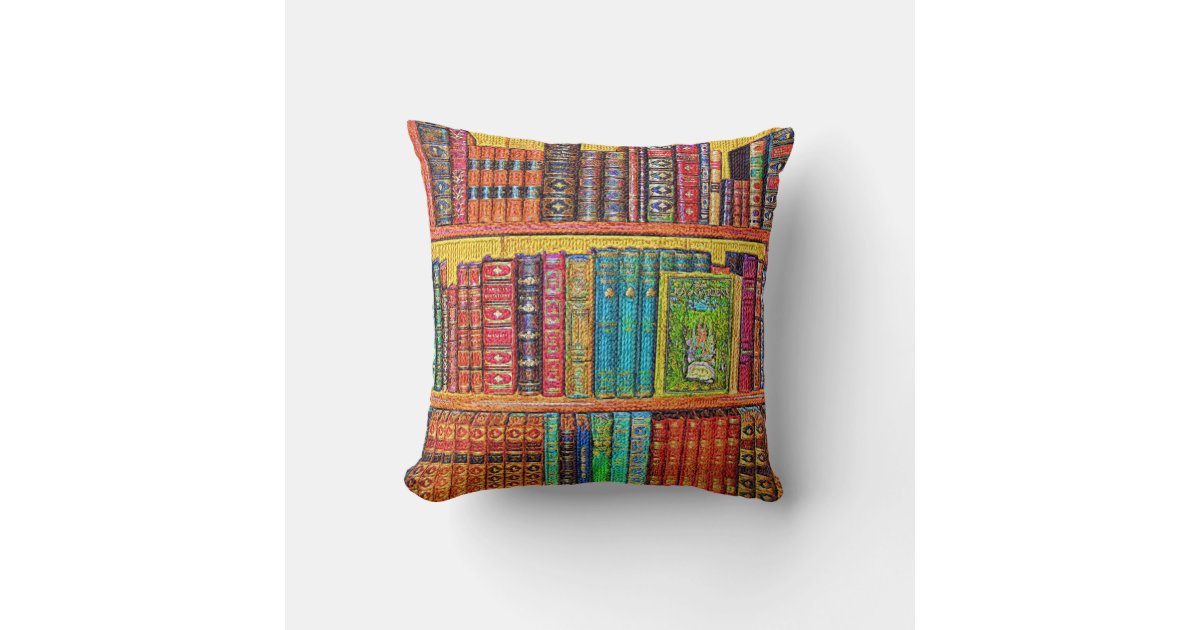 Library Books Throw Pillow | Zazzle