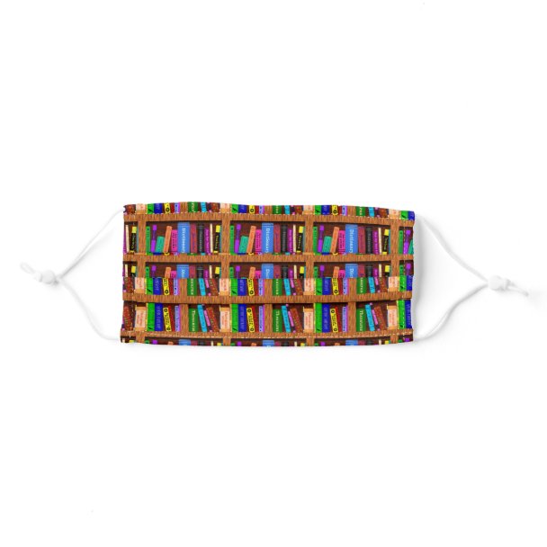 Library Book Shelf Pattern for Readers Fabric | Zazzle