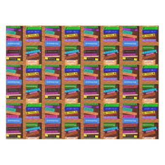 Library Bookshelf Pattern Readers Book Signing Tablecloth | Zazzle