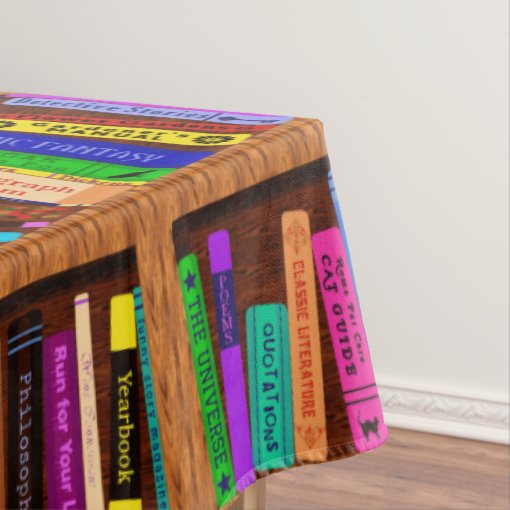 Library Bookshelf Pattern Readers Book Signing Tablecloth | Zazzle