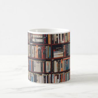 Library Bookshelf Photo Mug | Zazzle