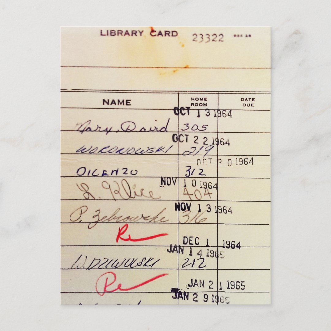 Library Card 23322 | Zazzle