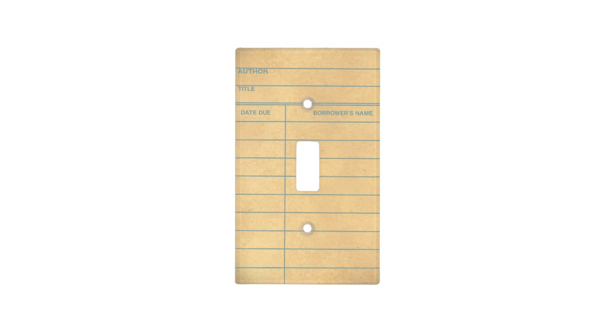 Library Card Light Switch | Zazzle