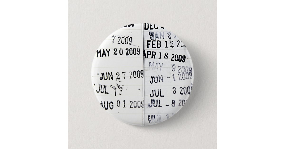 Library Date Stamp Button | Zazzle