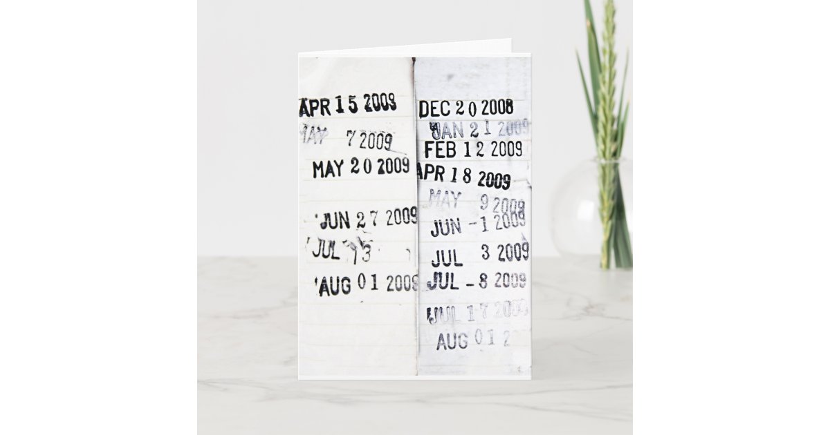 Library Date Stamp Greeting Cards | Zazzle