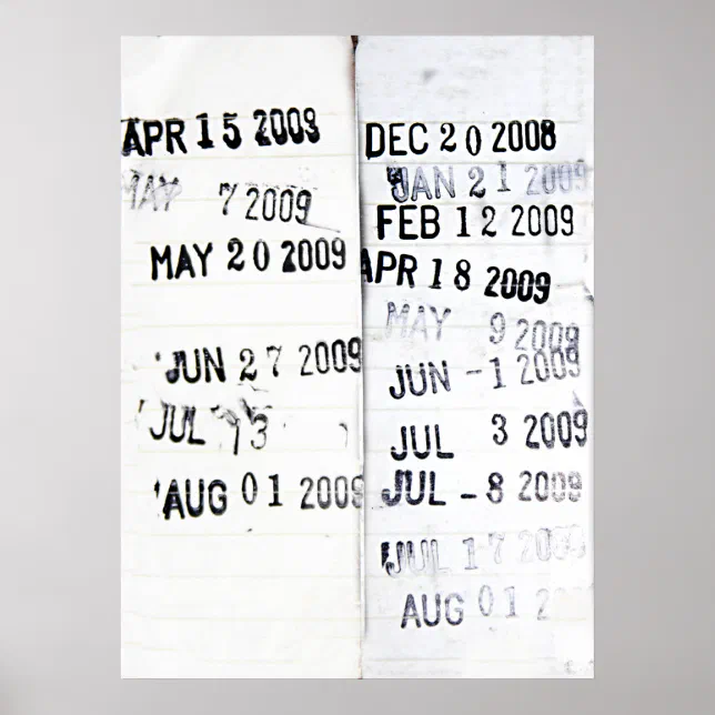 Library Date Stamp Poster | Zazzle
