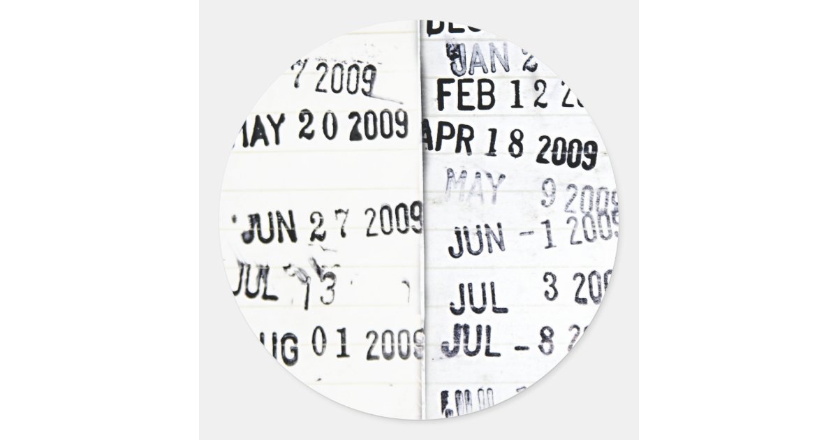 Library Date Stamp Stickers | Zazzle