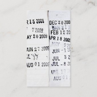 Library Date Stamps Business Cards | Zazzle