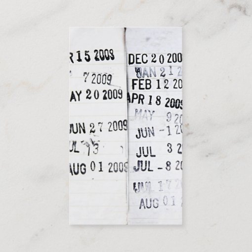 Library Date Stamps Business Cards | Zazzle