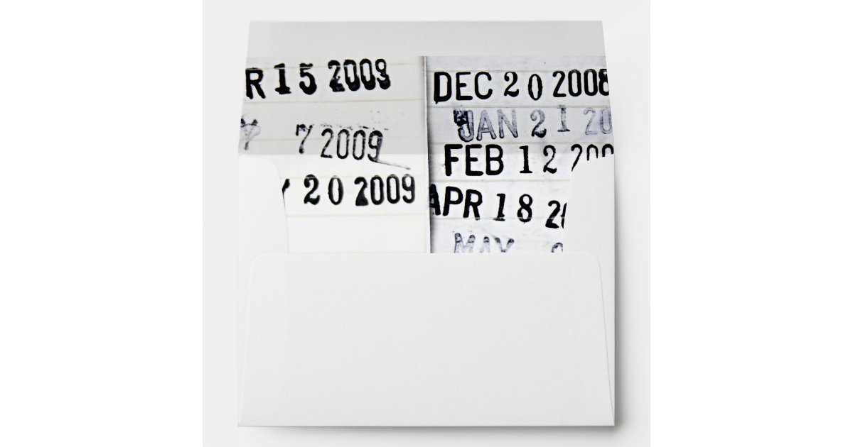 Library Date Stamps Envelope | Zazzle