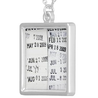 Library Date Stamps Necklace | Zazzle