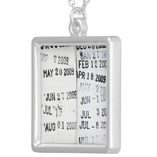 Library Date Stamps Necklace | Zazzle