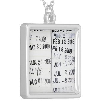 Library Date Stamps Necklace | Zazzle
