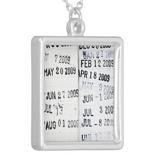 Library Date Stamps Necklace | Zazzle