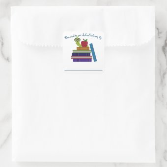 Library Donation Bookplate Label - Bookworm Design | Zazzle
