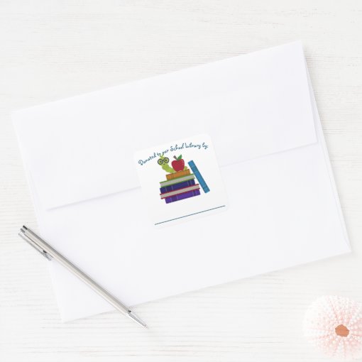 Library Donation Bookplate Label - Bookworm Design | Zazzle