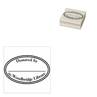 Library donation bookplate stamp | Zazzle