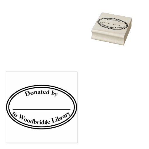 Library donation bookplate stamp | Zazzle
