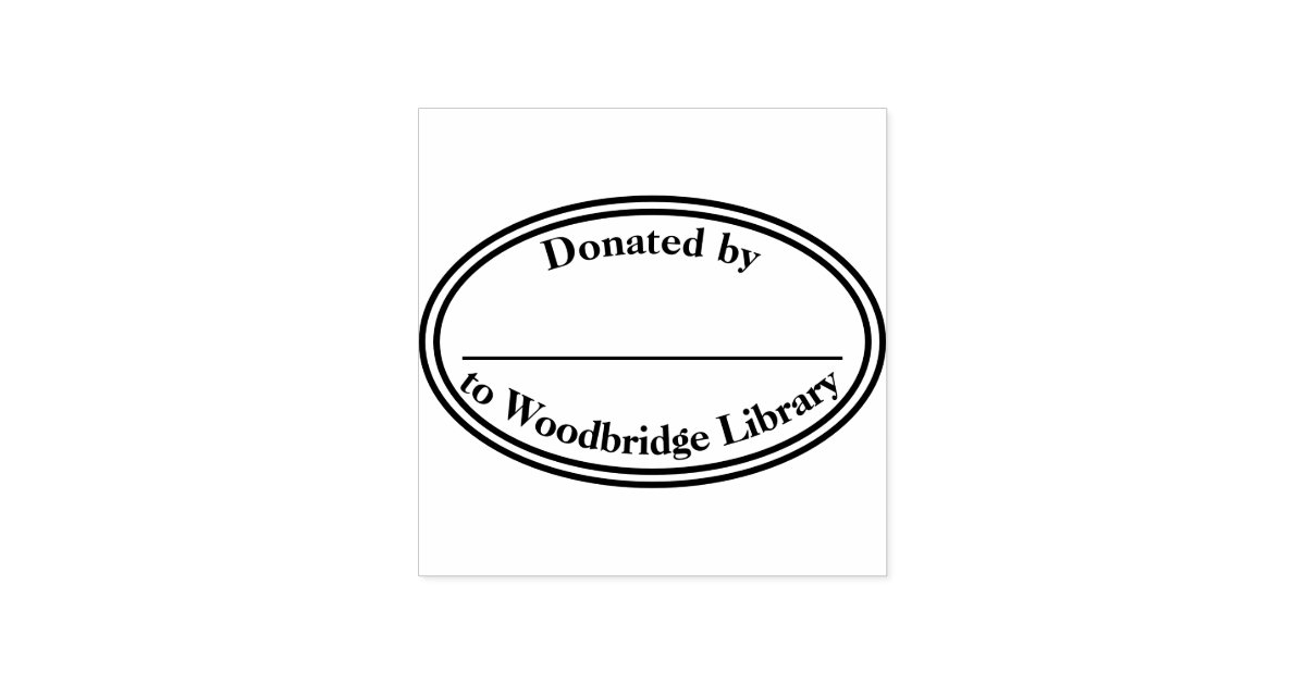 Library donation bookplate stamp | Zazzle