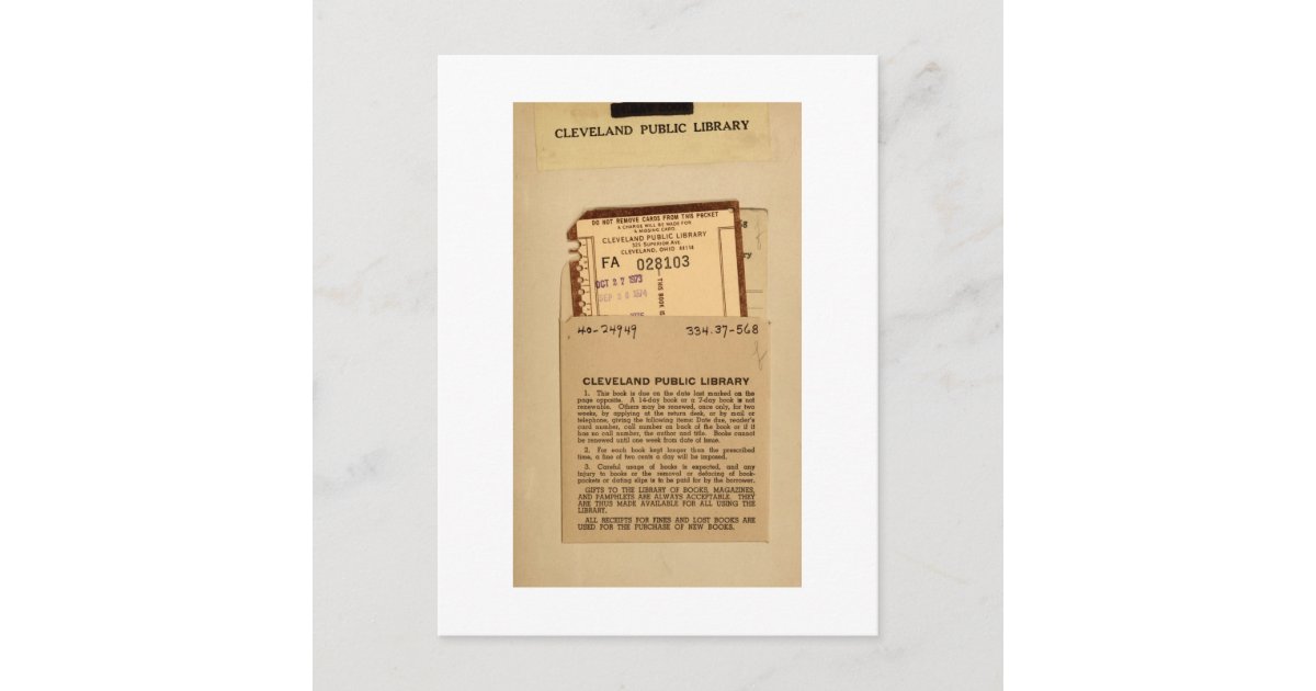 Library Due Date Card and Stamps | Zazzle