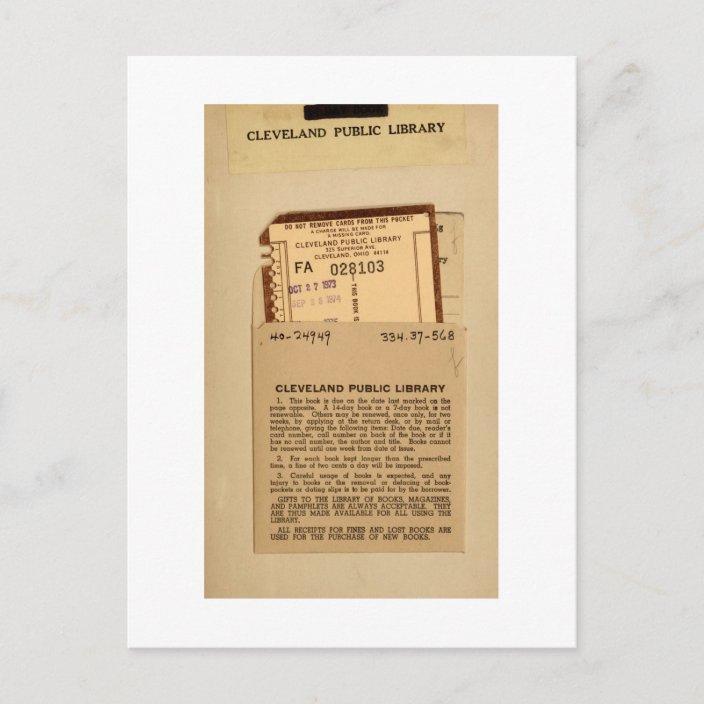 Library Due Date Card and Stamps | Zazzle.com