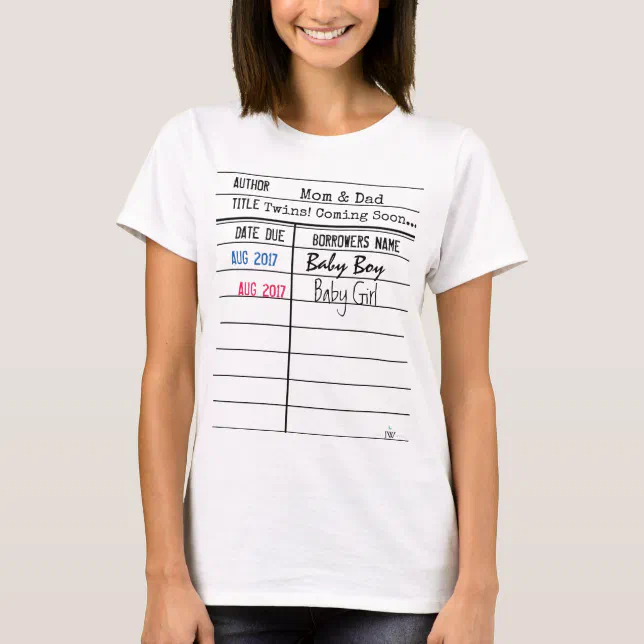 Library Due Date Maternity Top - Customize It! | Zazzle