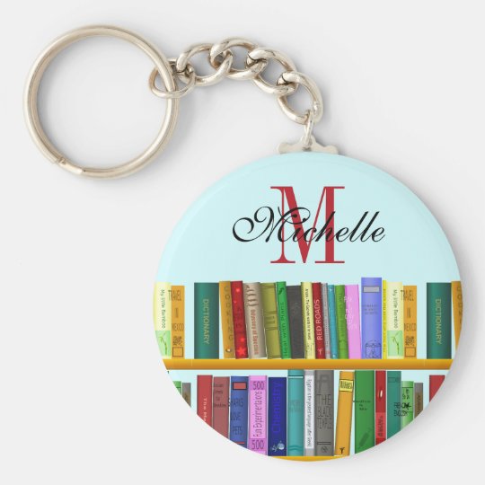 Library for genius. Books for clever students Keychain | Zazzle.com