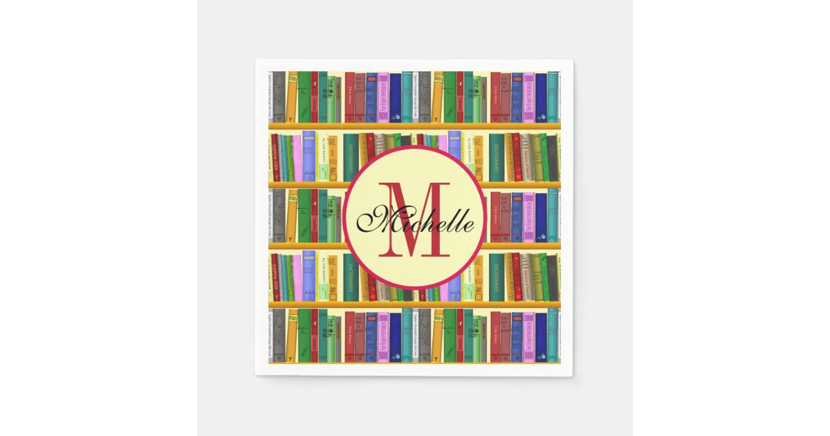 Library for genius. Books for clever students Napkins | Zazzle
