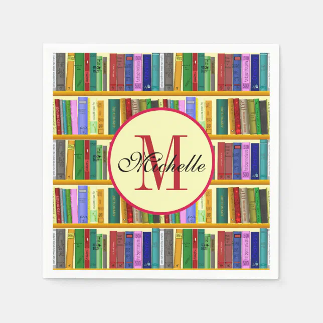 Library for genius. Books for clever students Napkins | Zazzle