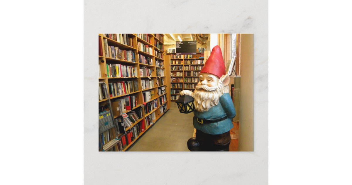 Library Gnome I Postcard | Zazzle