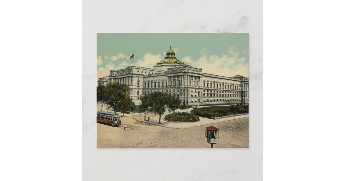 Library of Congress Washington DC 1900s Postcard | Zazzle