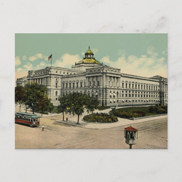 Library of Congress Washington DC 1900s Postcard | Zazzle.com