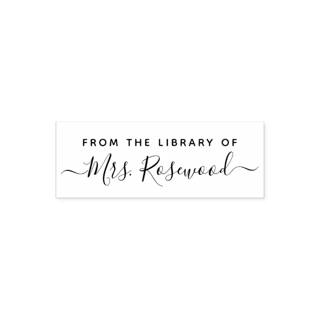 Library Of Handwritten Script Name Self-inking Stamp | Zazzle