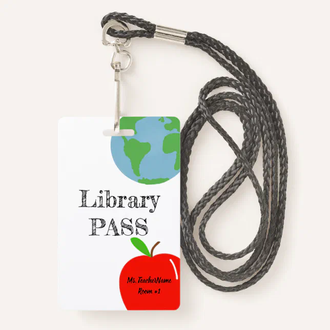 Library Pass Personalized Badge | Zazzle